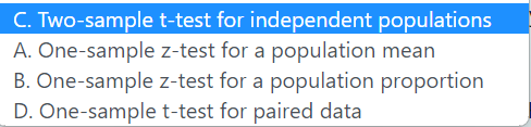 Solved 1. (1 mark) The most appropriate hypothesis test for | Chegg.com
