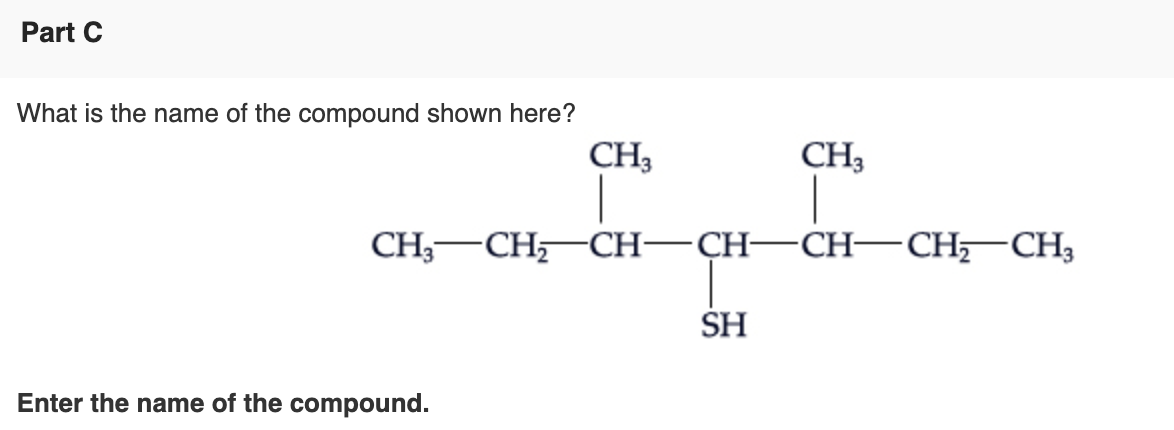 Solved What is the name of the compound shown here? OH CH CH | Chegg.com