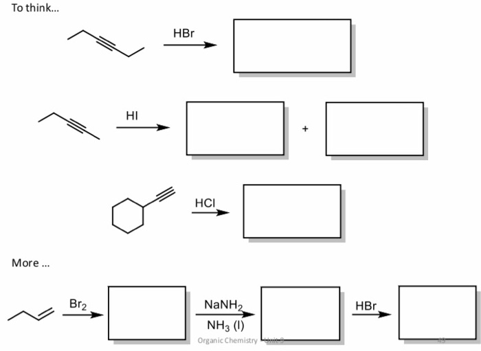 Solved To think... HBr HI HCI More Br2 NaNH HBr NH3 ) | Chegg.com