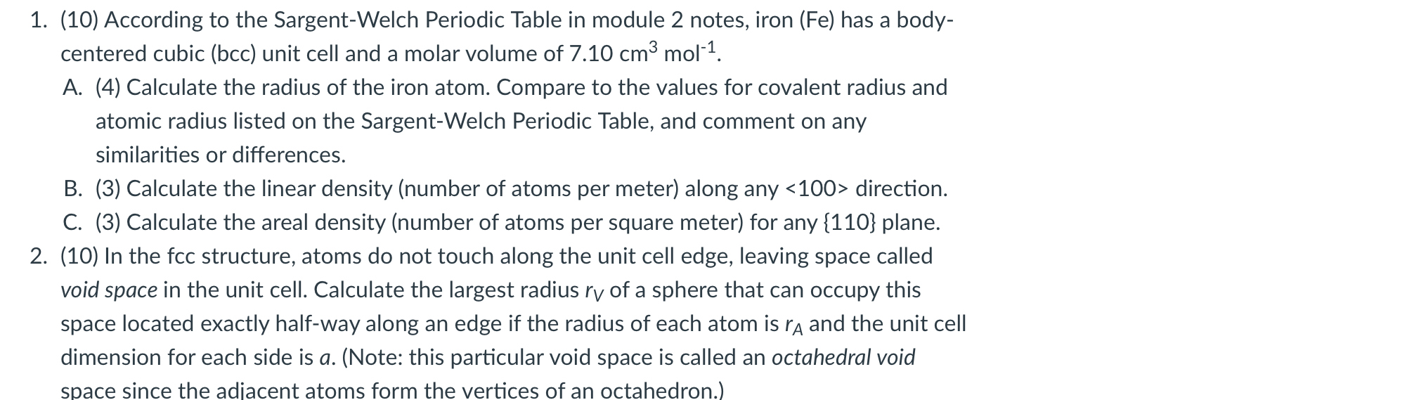 Solved 1. (10) According to the Sargent-Welch Periodic Table | Chegg.com