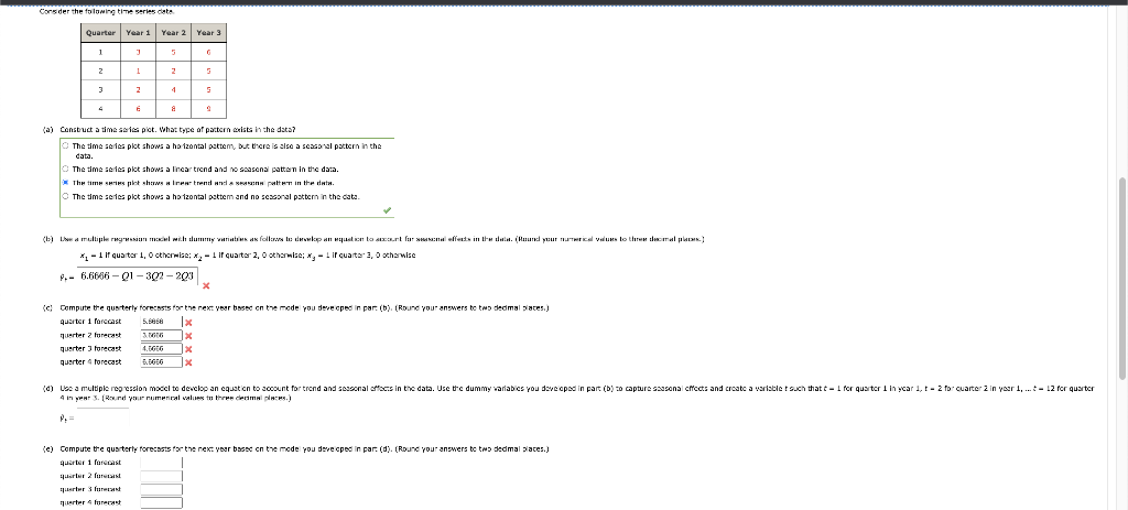 Solved Corsider the folowing tithe series dote. (a) Consbuct | Chegg.com