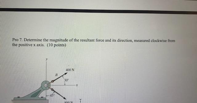 [solved] Pro 7 Determine The Magnitude Of The Resultant