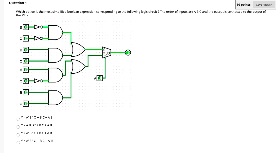 Solved Question 1 10 Points Save Answer Which Option Is The