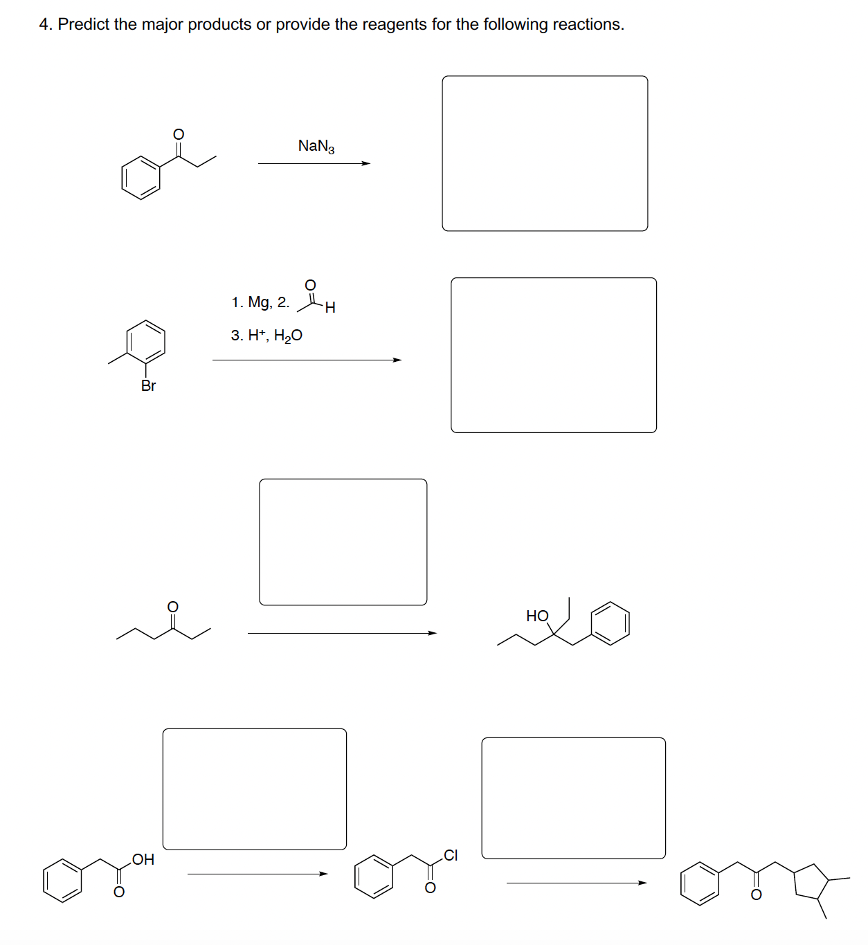 Solved Predict the major products or provide the reagents | Chegg.com