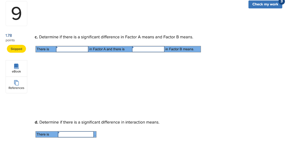 Solved Consider the following partially completed two-way | Chegg.com