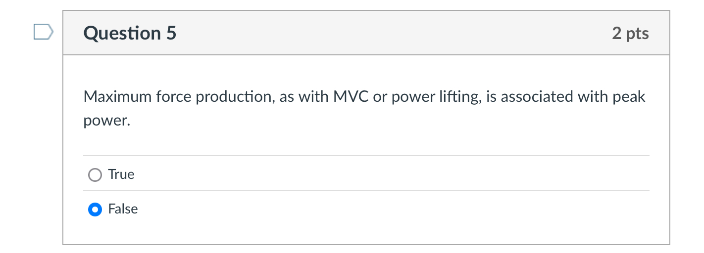 Solved Question 5Maximum force production, as with MVC or | Chegg.com