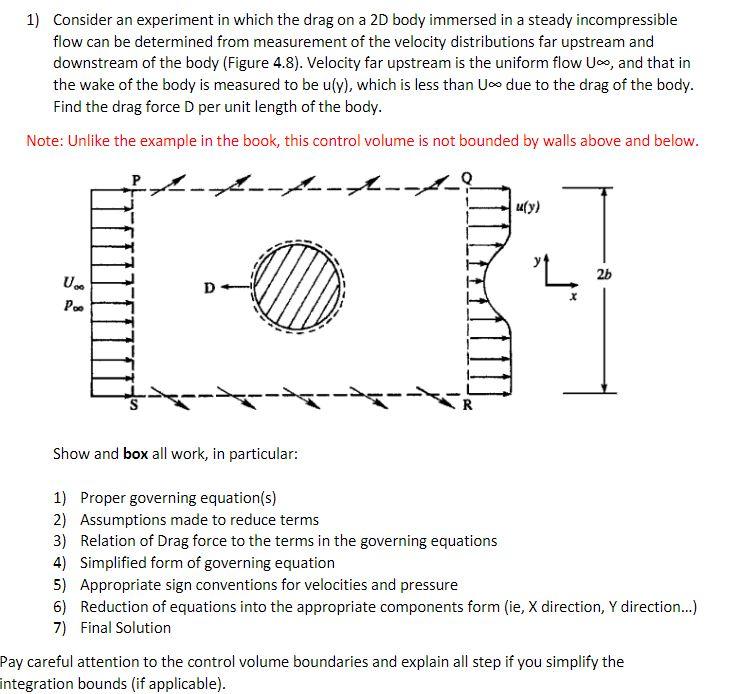 Solved 1) Consider an experiment in which the drag on a 2D | Chegg.com