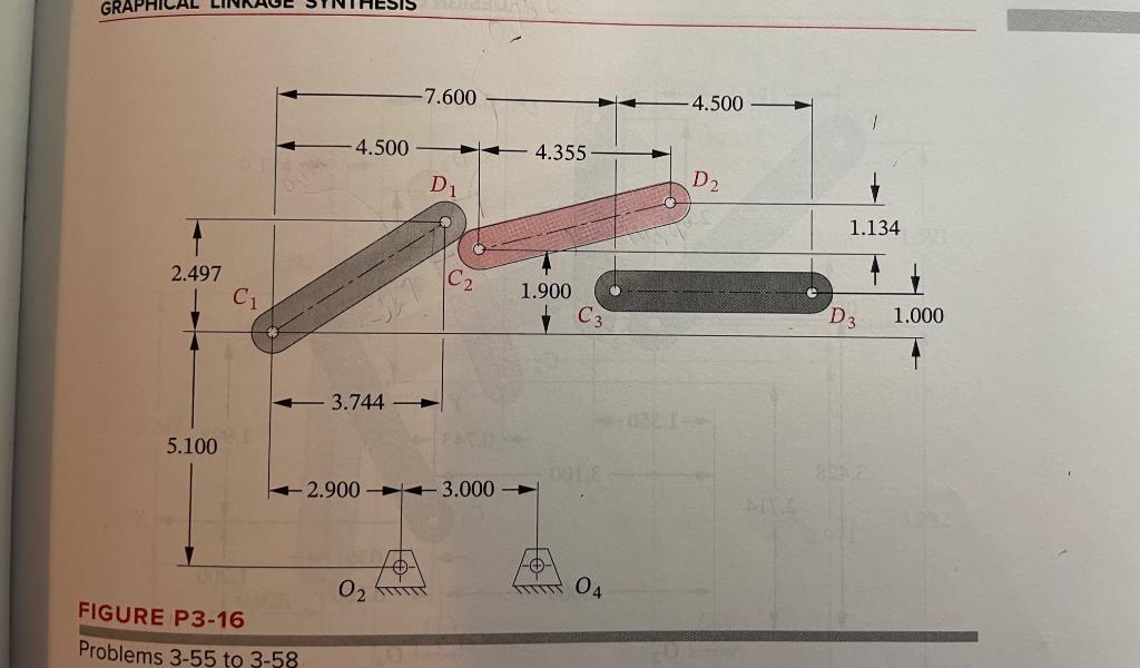 Solved 5 Design a fourbar mechanism to move the link shown | Chegg.com