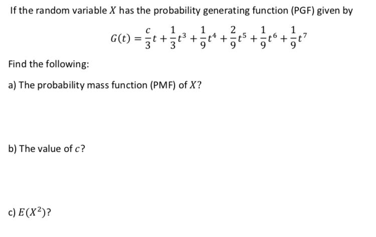 Solved Can you solve this question please? If the random | Chegg.com