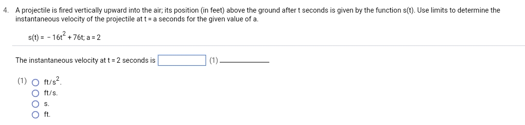 Solved A projectile is fired vertically upward into the air; | Chegg.com
