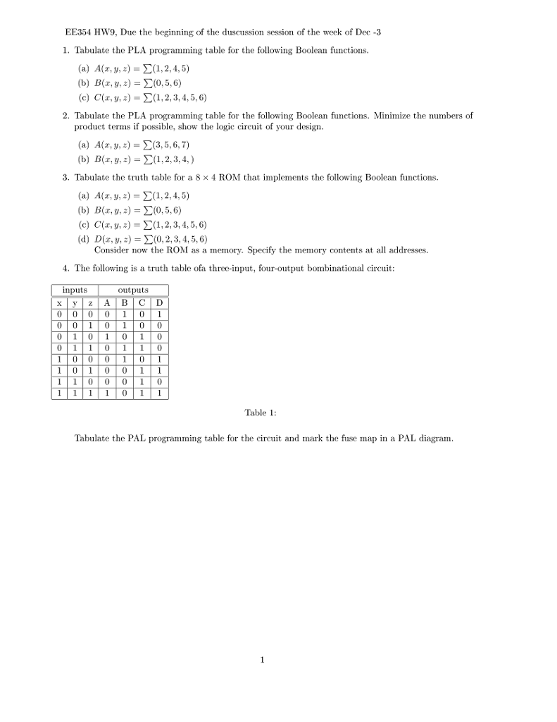 Solved EE354 HW9, Due the beginning of the duscussion | Chegg.com
