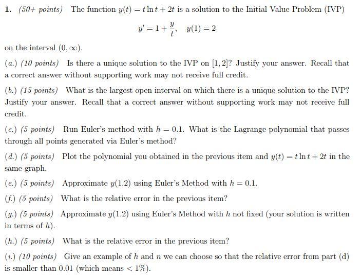 Solved I need help with this problem. Please show all work | Chegg.com