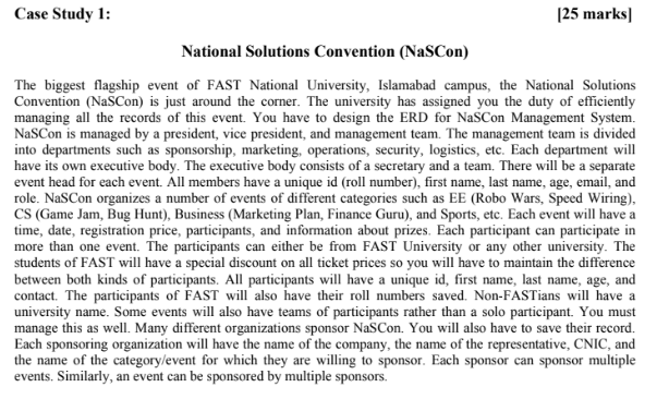 Solved National Solutions Convention (NaSCon) The biggest | Chegg.com