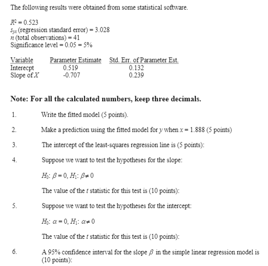 Solved The following results were obtained from some | Chegg.com