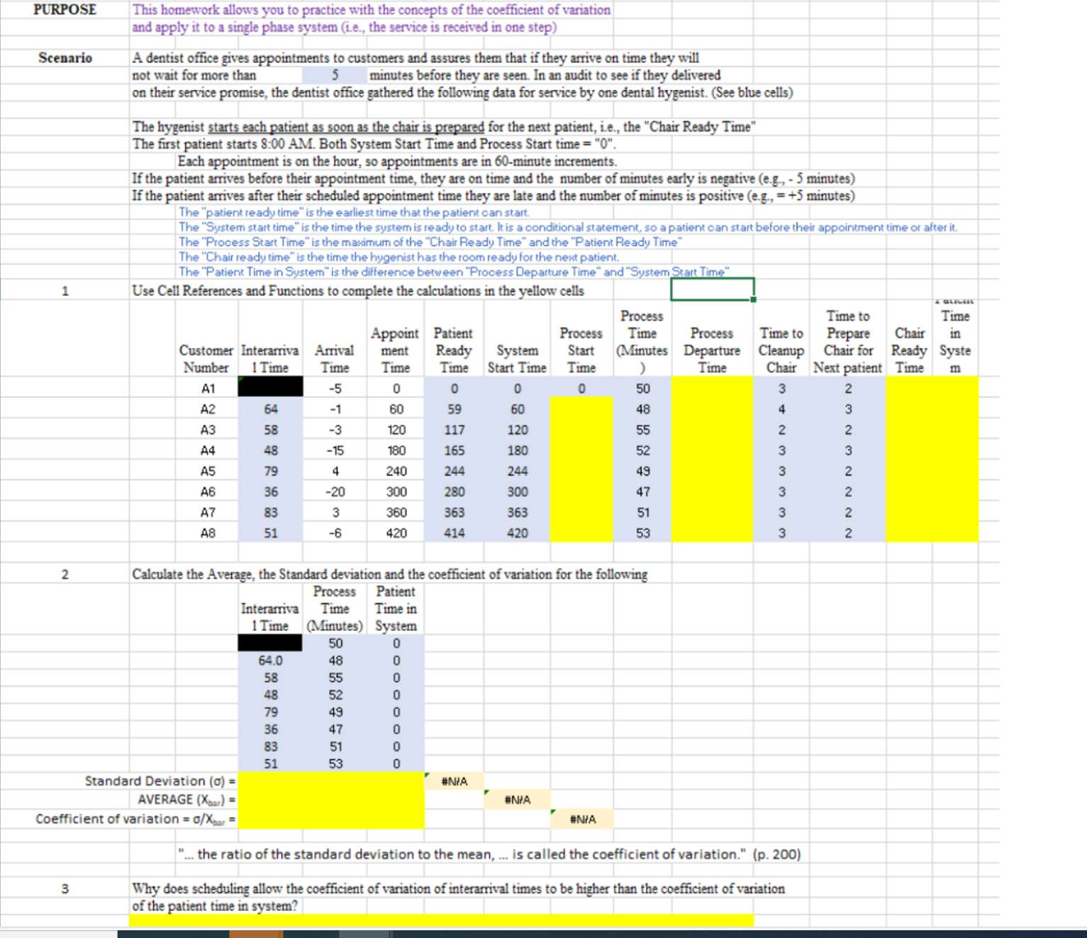 Solved Please solve each box in yellow and show formulas. | Chegg.com