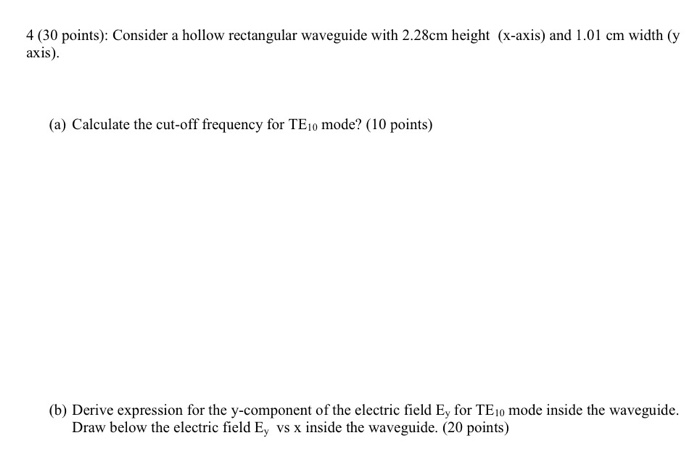 Solved 4 (30 points): Consider a hollow rectangular | Chegg.com