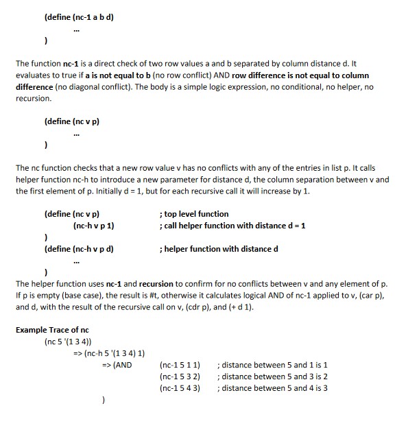 N Queens Problem in Racket and Prolog The N Queens | Chegg.com