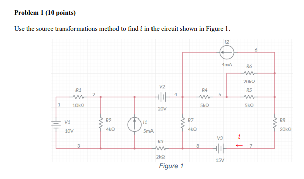 Solved Use the source transformations method to find 𝑖 in | Chegg.com