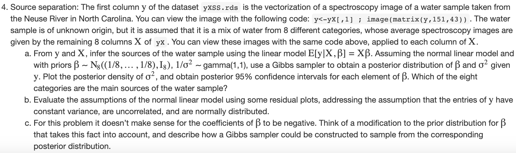 Solved Source separation: The first column y of the dataset | Chegg.com