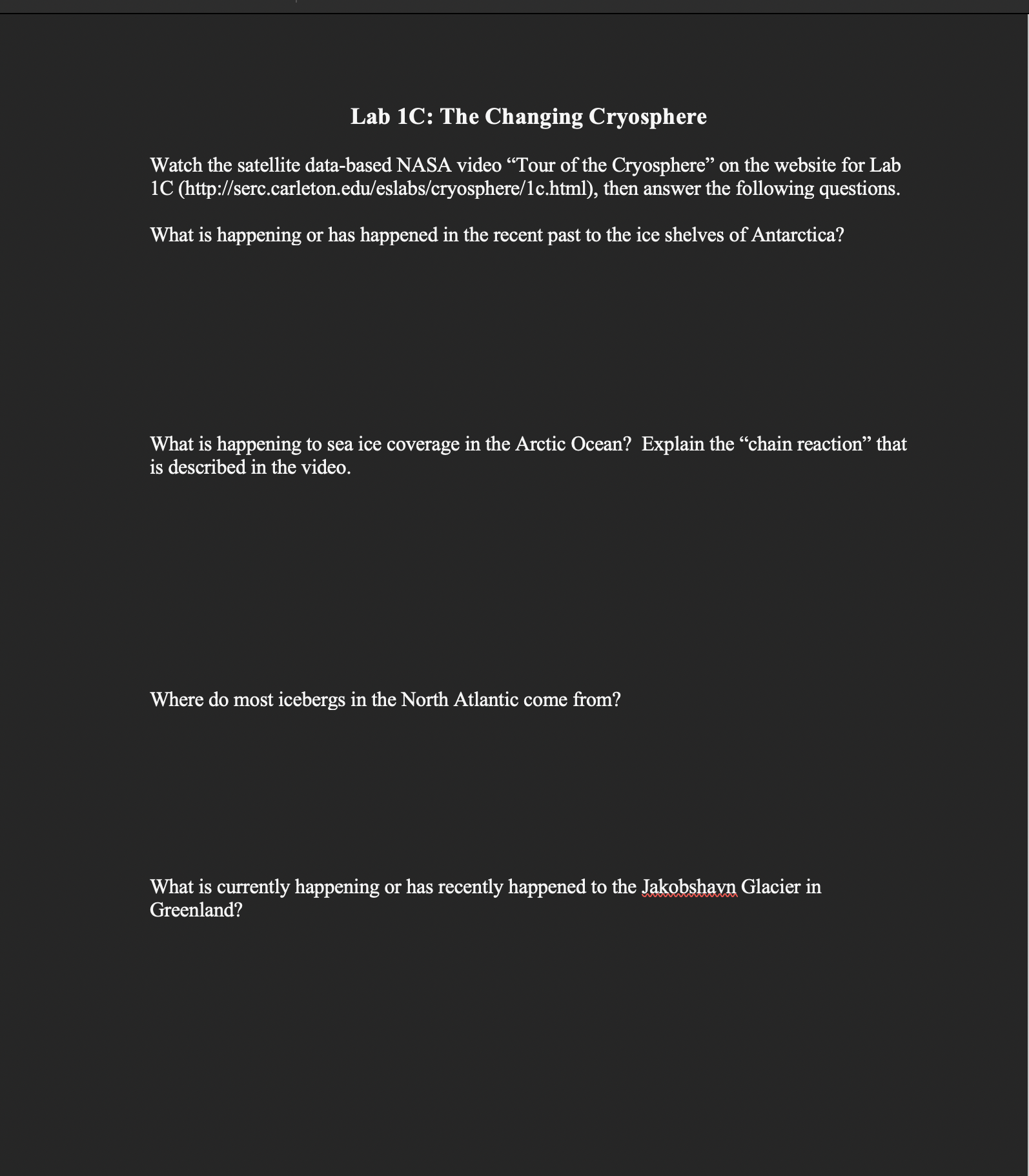 Solved Watch The Satellite Data Based Nasa Video Tour Of