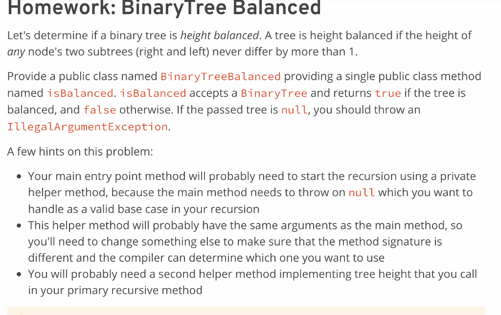 Solved Homework Binary Tree Balanced Lets Determine If A 