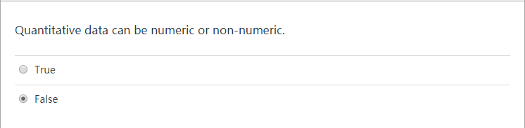 Solved Quantitative data can be numeric or non-numeric. O | Chegg.com