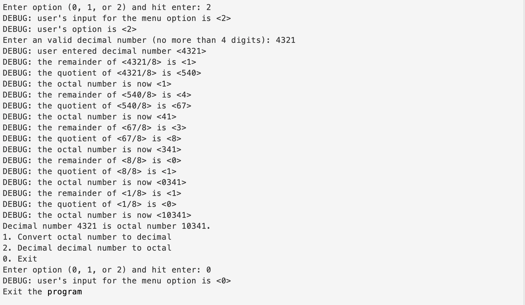 Solved 1. Convert octal number to decimal 2. Decimal decimal | Chegg.com