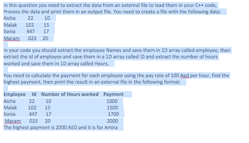 Solved In this question you need to extract the data from an | Chegg.com