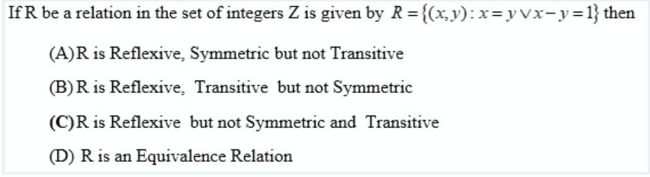 Solved If R be a relation in the set of integers Z is given | Chegg.com