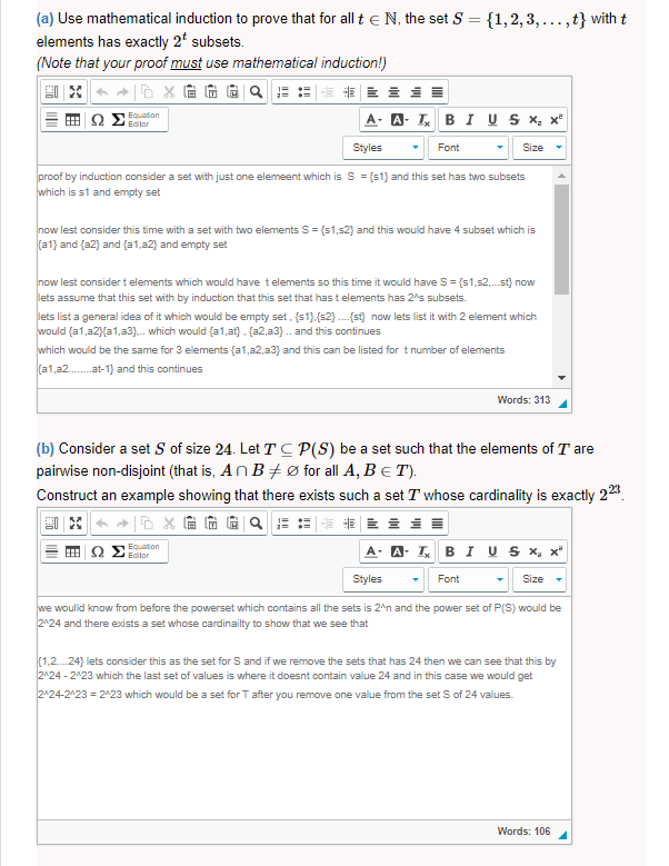 Solved (a) Use mathematical induction to prove that for all | Chegg.com