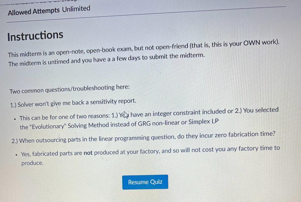 Instructions This midterm is an open-note, open-book | Chegg.com
