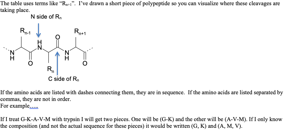 Solved Protein Sequencing Problems To get you started, here | Chegg.com