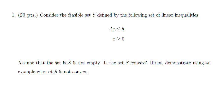 Solved Consider the feasible set S ﻿defined by the following | Chegg.com