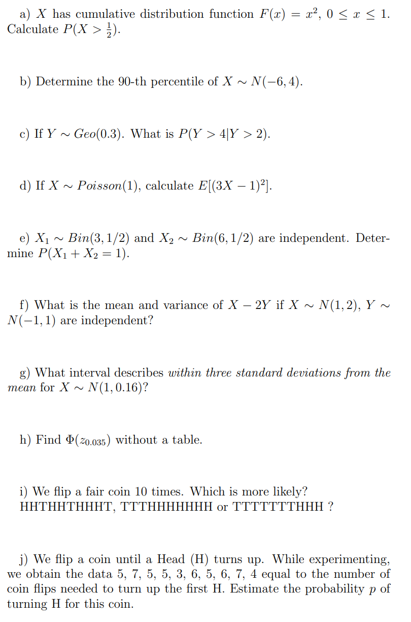 Solved a) X has cumulative distribution function | Chegg.com