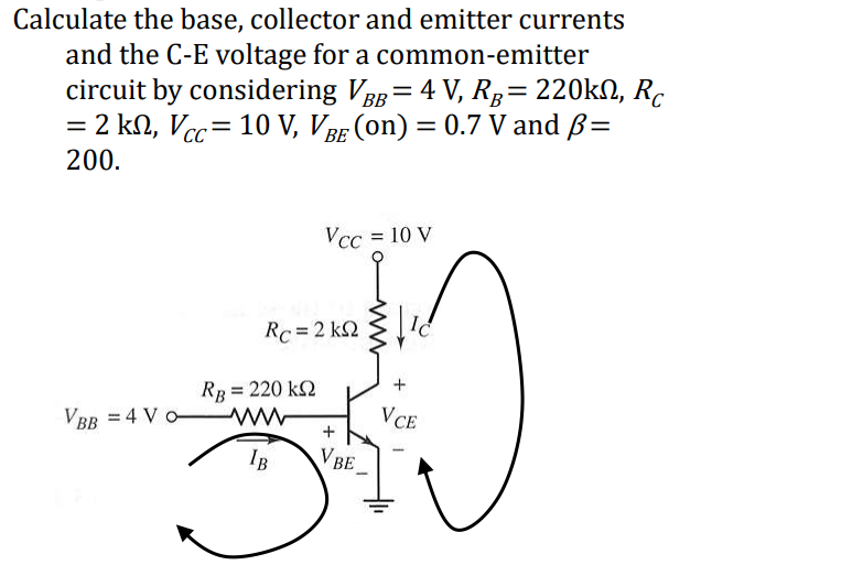Solved Calculate the base, collector and emitter currents | Chegg.com