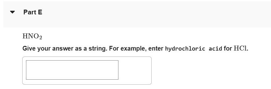 Solved Name each of the following acids and bases. Part | Chegg.com