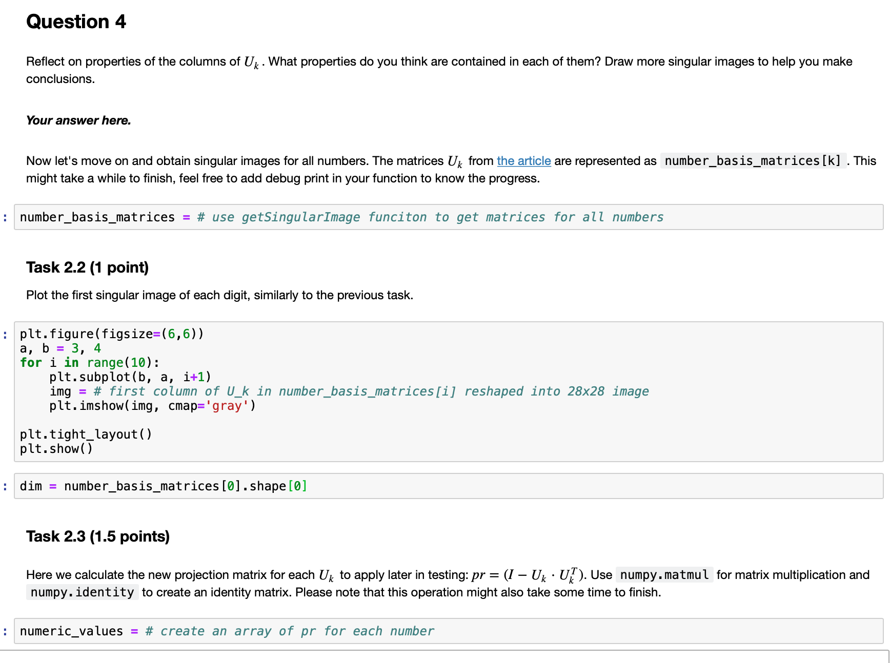 # find Question 4=?, number_basis_matrices=?, Task | Chegg.com