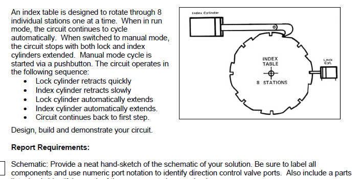 Solved An index table is designed to rotate through 8 | Chegg.com