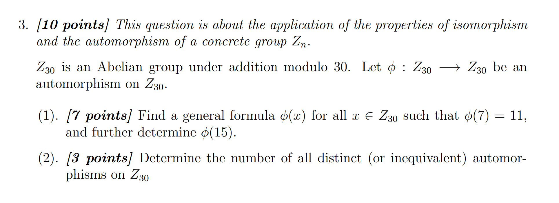 Solved [10 points] This question is about the application of | Chegg.com