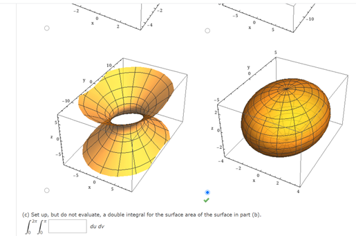 Solved (a) Determine the surface defined by the parametric | Chegg.com