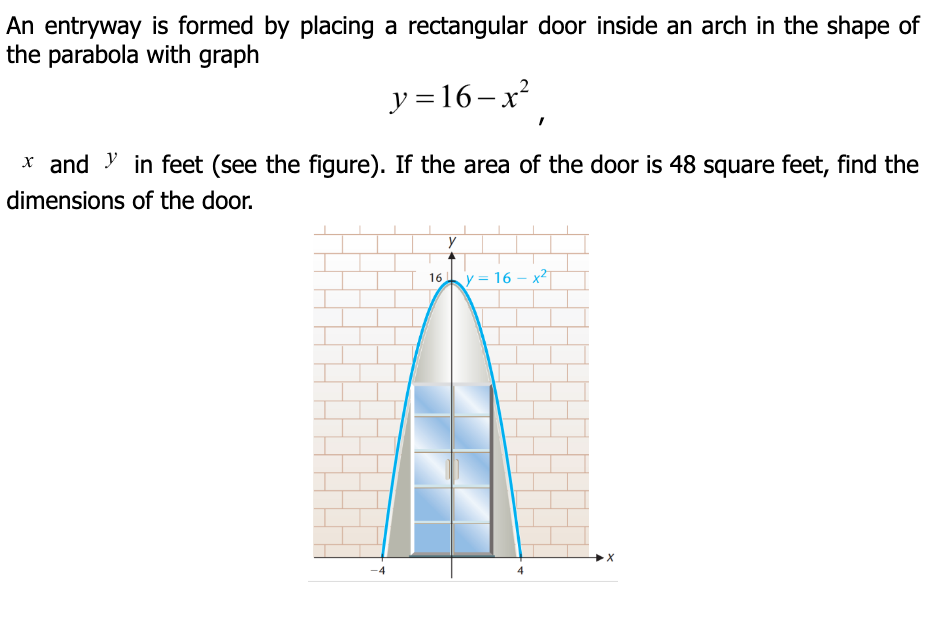 Solved An entryway is formed by placing a rectangular door | Chegg.com