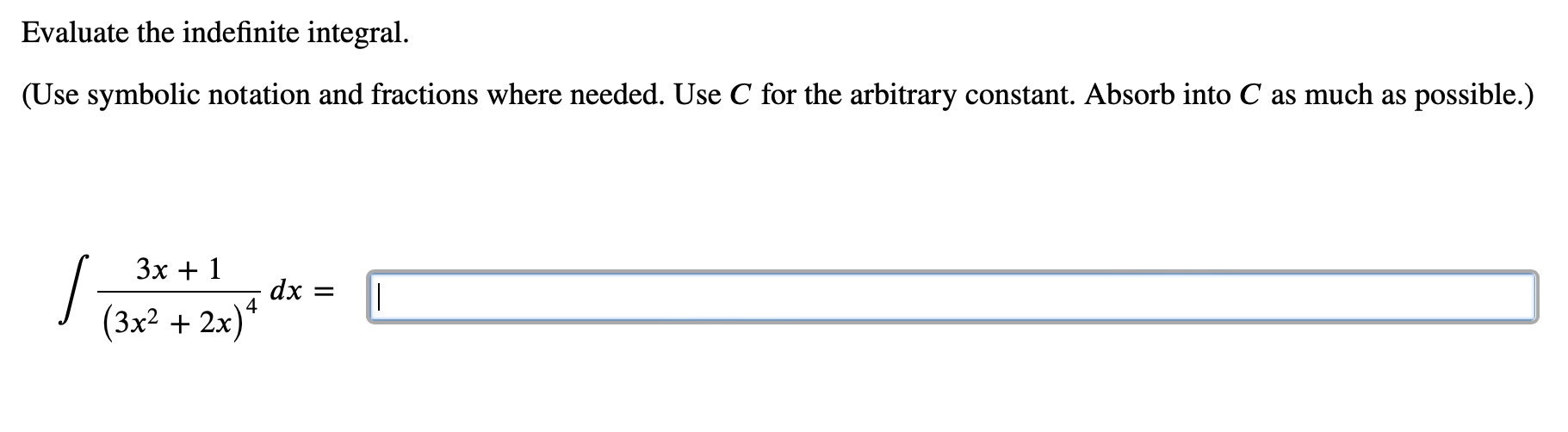 Solved Evaluate the indefinite integral. (Use symbolic | Chegg.com