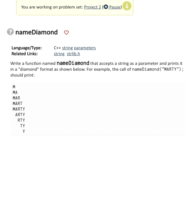 Solved You are working on problem set: Project 2 (II Pause) | Chegg.com