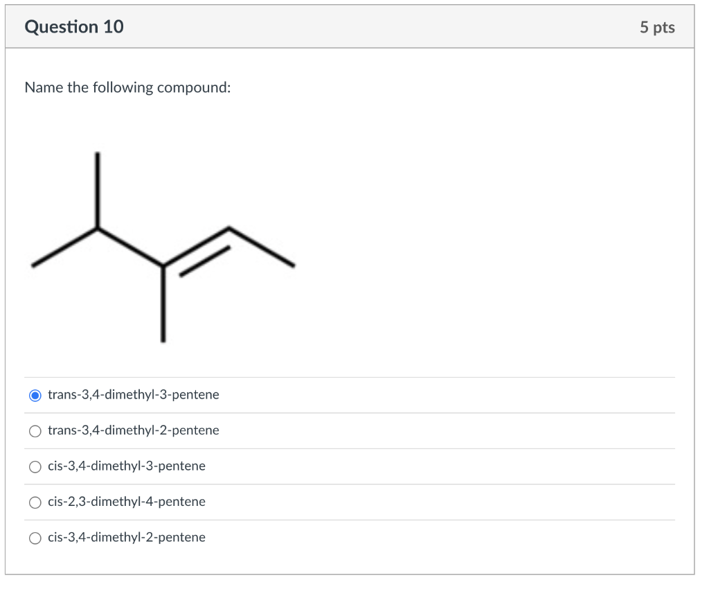 Solved Name the following compound: | Chegg.com
