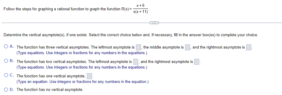 Solved Follow the steps for graphing a rational function to | Chegg.com