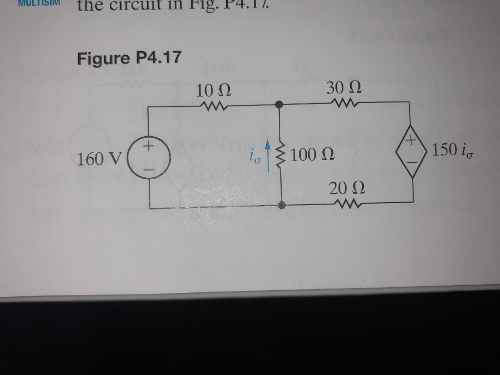 Solved 4.38 Solve Problem 4.17 using the mesh-current | Chegg.com
