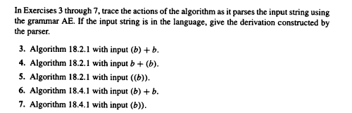 In Exercises 3 through 7, trace the actions of the | Chegg.com