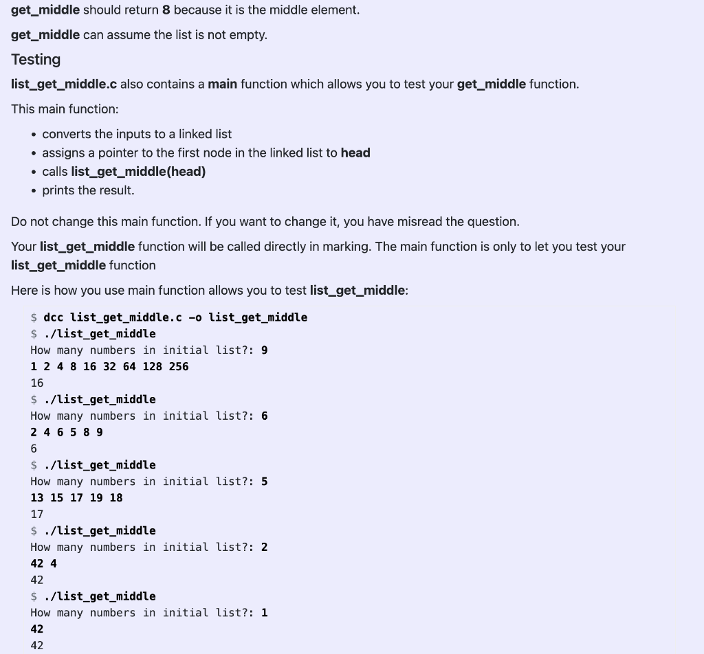 Solved Get the midale element trom a Linked List Download | Chegg.com