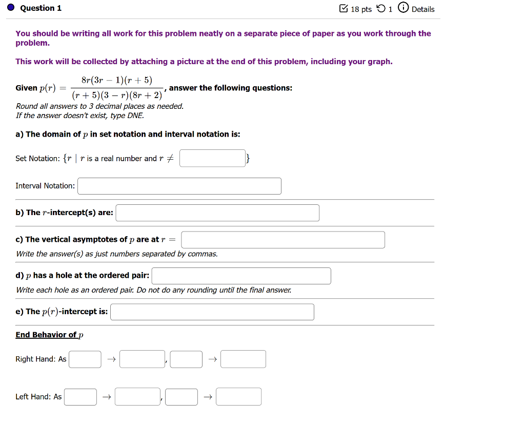 Solved You should be writing all work for this problem | Chegg.com