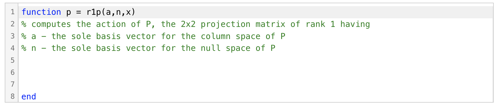 Write a function function p=r1p(a,n,x) that computes | Chegg.com